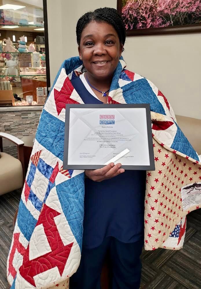 Kumnog honored with Quilt of Valor ceremony | Baxter Bulletin