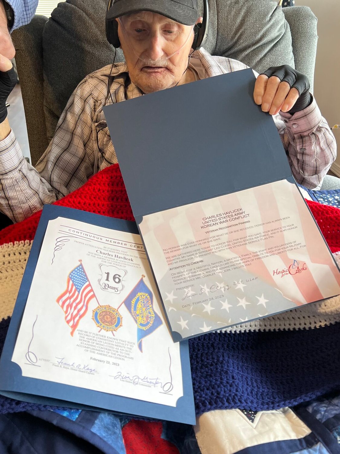 Havlicek honored by American Legion Post and Hospice of the Ozarks ...