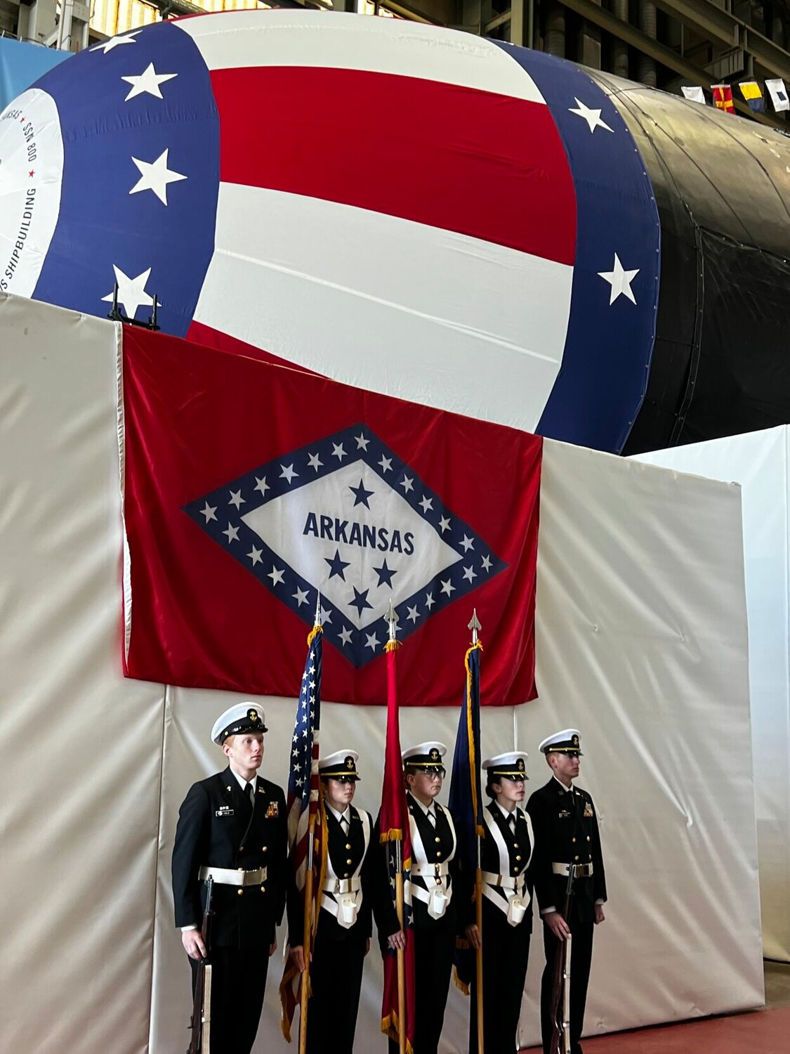 Adams attends USS Arkansas christening | Baxter Bulletin