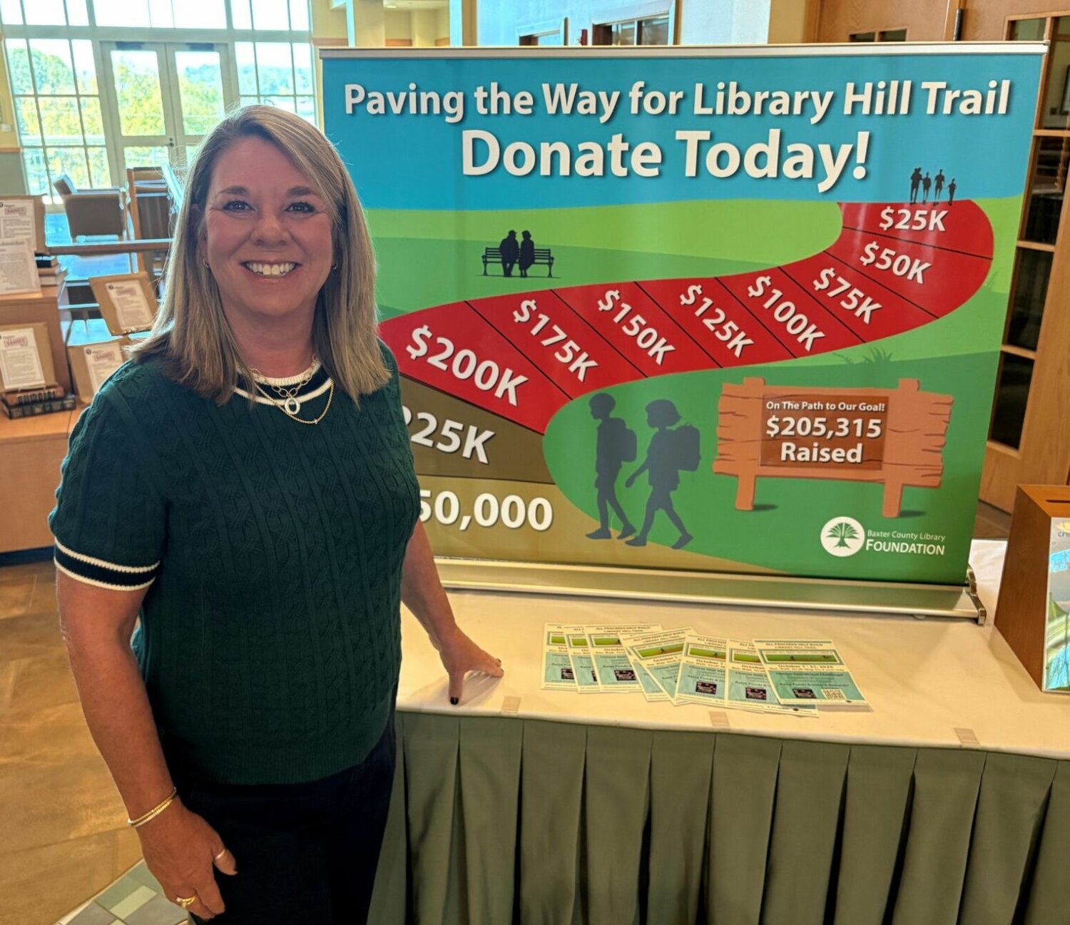 Albright Family donates $10k to Library Hill Trail Project | Baxter ...