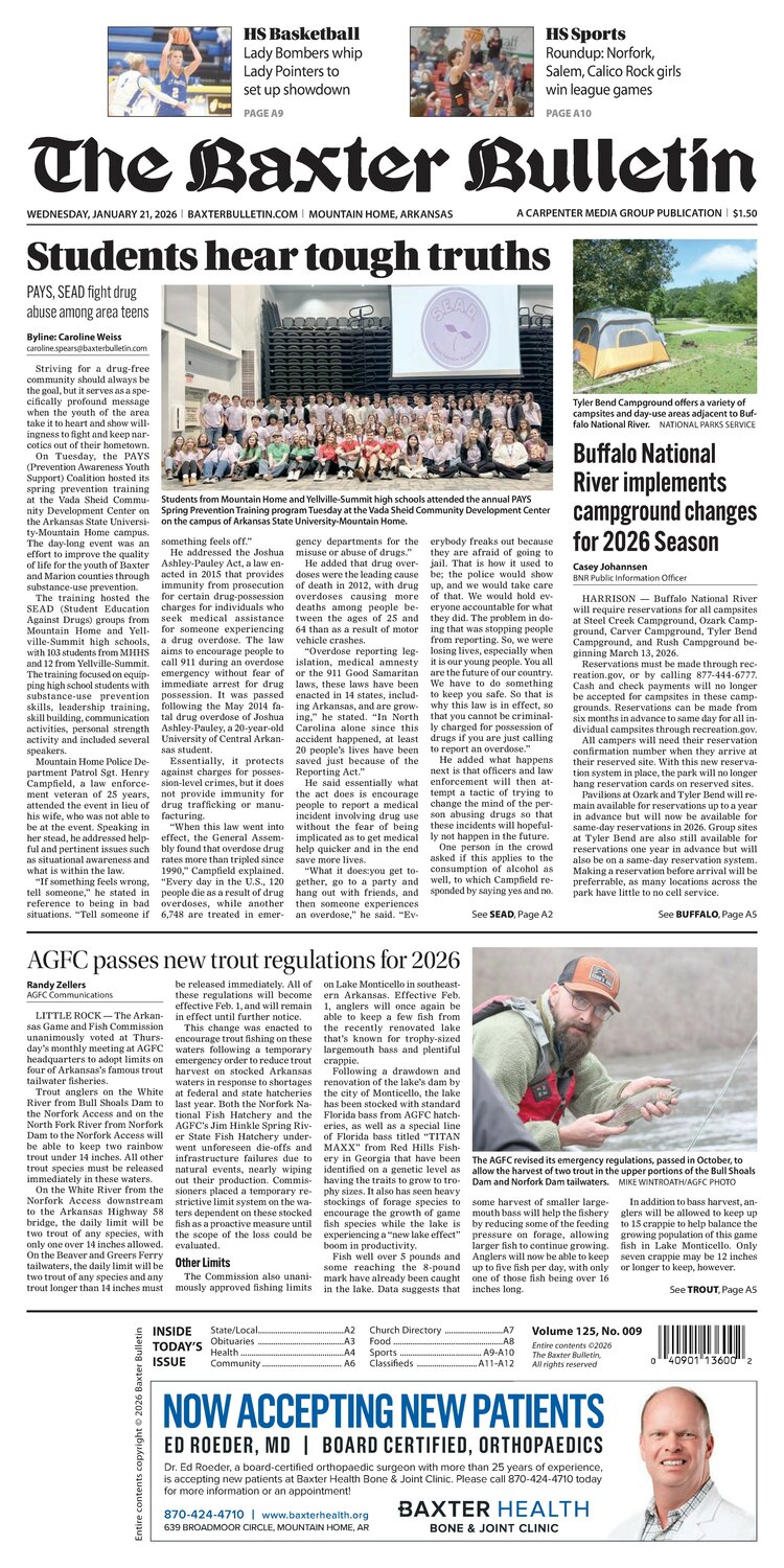 Wednesday, January 21, 2026 | Baxter Bulletin