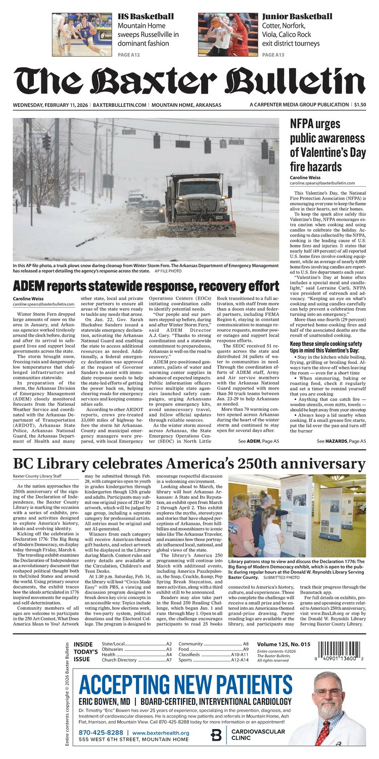 Wednesday, February 11, 2026 | Baxter Bulletin