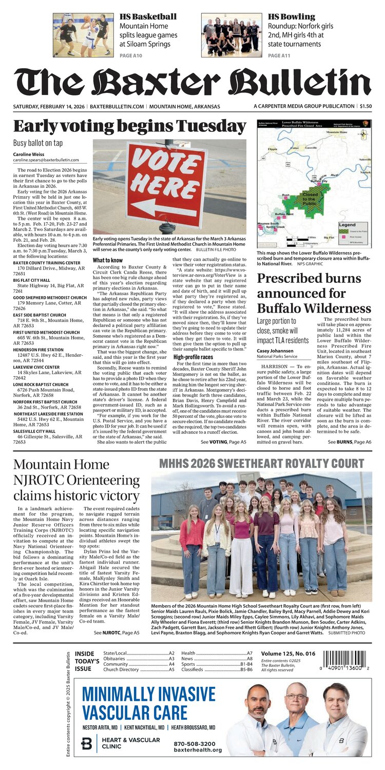 Saturday, February 14, 2026 | Baxter Bulletin
