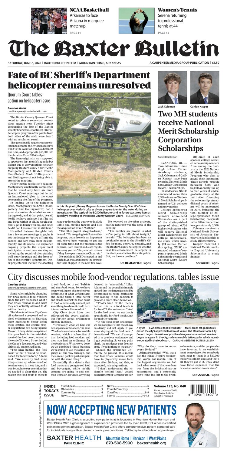 Saturday, June 6, 2026 | Baxter Bulletin